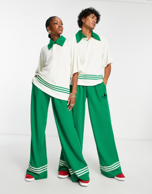 adidas Originals 'adicolor 70s' unisex set in white/green | ASOS