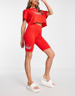 adidas Originals large logo co-ord in red | ASOS