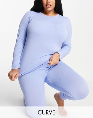 ASOS 4505 Curve seamless base layer set in blue | ASOS