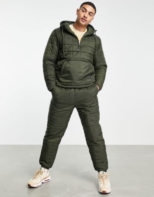 ASOS 4505 padded outdoor jacket and quilted sweatpants in khaki | ASOS