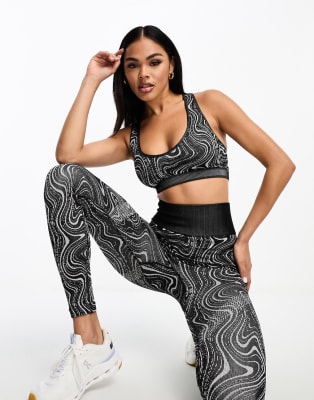 ASOS 4505 - WB - Legging en jacquard à ondulations sans coutures et soutien-gorge long | ASOS