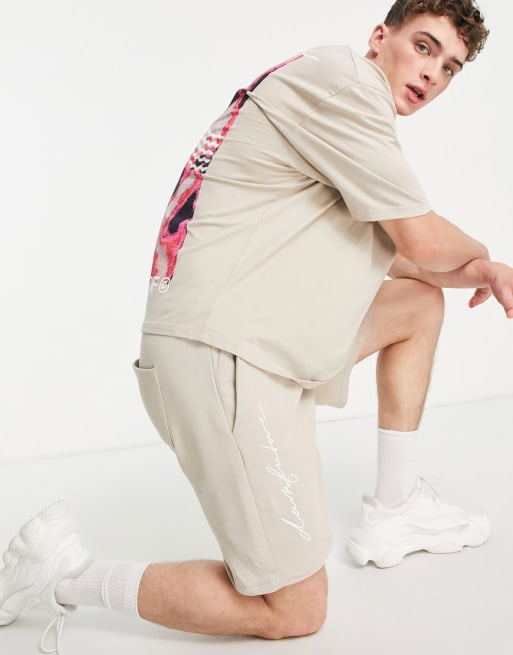 Asos Dark Future Co Ord In Heavyweight Jersey With Graphic Print And