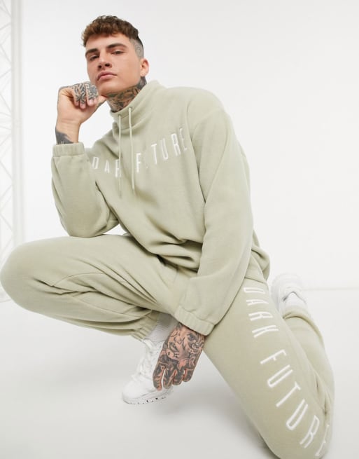 Asos Dark Future Co Ord In Polar Fleece Asos