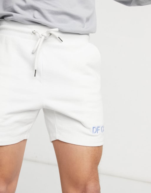 Asos Dark Future Co Ord In Reverse Fleece With Embroidered Logo In