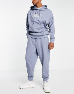ASOS Dark Future relaxed set with logo print in slate blue | ASOS