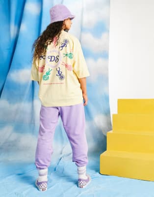 ASOS Daysocial unisex co-ord with multiple graphic prints in purple | ASOS