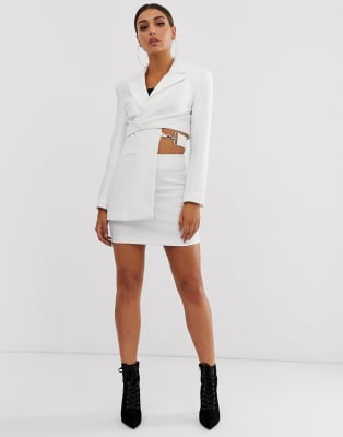 ASOS DESIGN asymmetric suit in white | ASOS