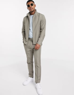 ASOS DESIGN co-ord smart in grey stripe | ASOS