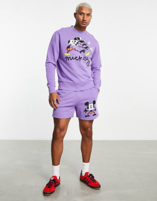 ASOS DESIGN co-ord with Mickey Mouse question mark print in purple | ASOS