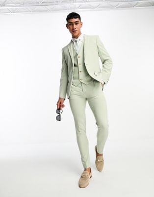 ASOS DESIGN - Costume ultra ajusté - Vert sauge | ASOS