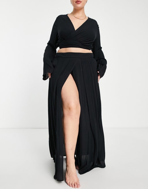 ASOS DESIGN Curve beach set in black | ASOS