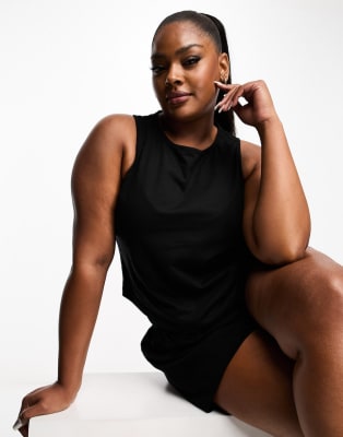 ASOS DESIGN Curve mix & match cotton pyjamas in black | ASOS