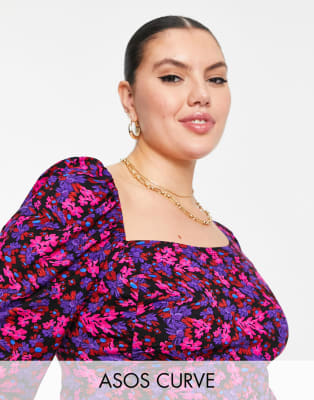 ASOS DESIGN Curve set in bright floral | ASOS
