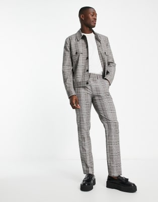 ASOS DESIGN – Elegantes Set in kariertem Grau | ASOS