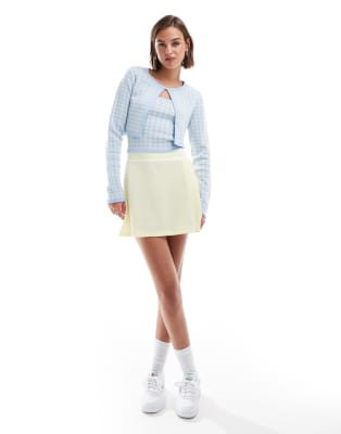 ASOS DESIGN - Ensemble top bandeau et gilet court fendu devant à carreaux vichy | ASOS