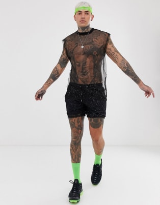 ASOS DESIGN festival two-piece in sparkly mesh | ASOS
