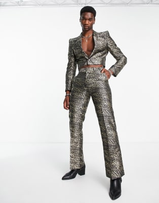 ASOS DESIGN flare suit in leopard print | ASOS