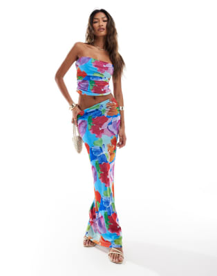 ASOS DESIGN mesh set in bright floral print | ASOS