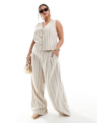 ASOS DESIGN Mix and Match Curve set in Deckchair Stripe | ASOS