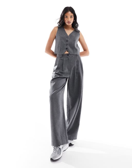 ASOS DESIGN Mix & Match herringbone set in gray | ASOS