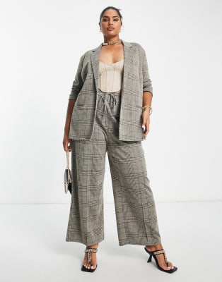 ASOS DESIGN Mix & Match jersey in sage check | ASOS