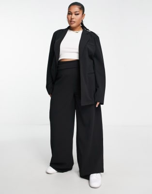 ASOS DESIGN Mix & Match jersey suit in black | ASOS