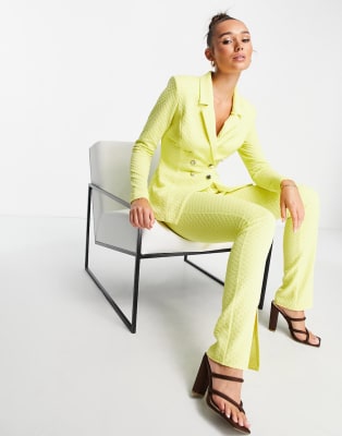 ASOS DESIGN Mix & Match jersey suit in yellow | ASOS