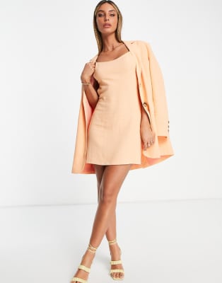 ASOS DESIGN Mix & Match linen suit in peach | ASOS