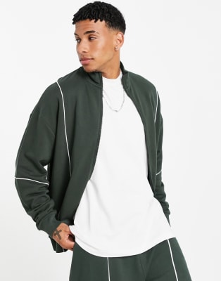 ASOS DESIGN oversized set with panel detail in green | ASOS