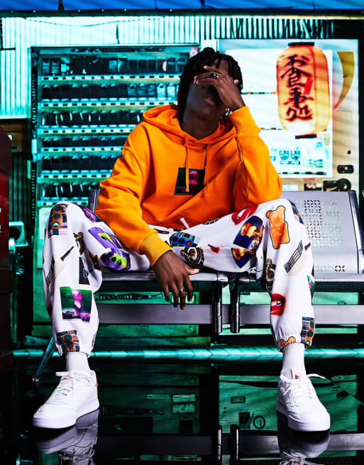 ASOS DESIGN oversized set with satin patch and photographic prints | ASOS