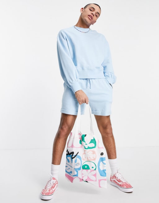 ASOS DESIGN oversized shorts co-ord in pastel blue | ASOS
