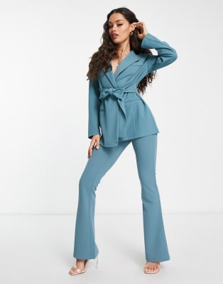 ASOS DESIGN Petite - Mix & Match - Abito in jersey verde-azzurro | ASOS