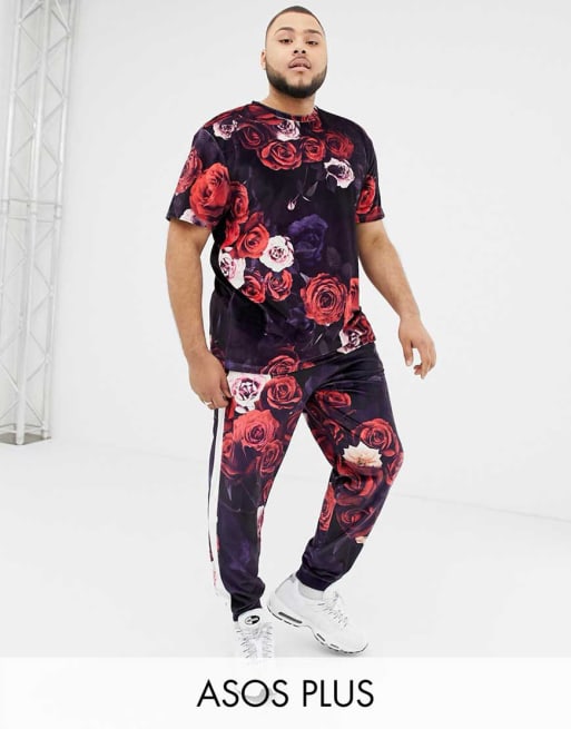 ASOS DESIGN Plus - Ensemble en velours à fleurs | ASOS