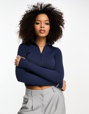 ASOS DESIGN seamless in rib navy | ASOS