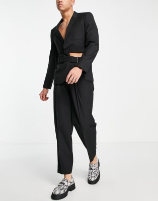 ASOS DESIGN skinny cut-out suit in black | ASOS
