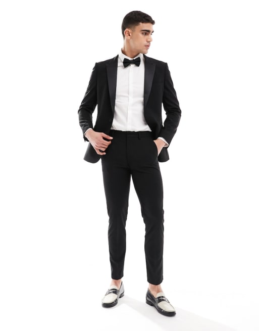 ASOS DESIGN skinny tuxedo in black | ASOS