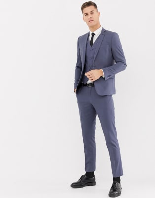 ASOS DESIGN slim suit in slate blue | ASOS