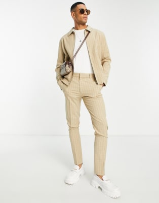 ASOS DESIGN smart co-ord in stone grid check | ASOS