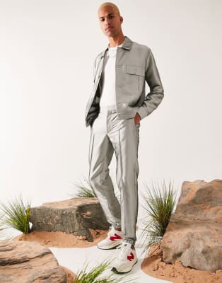 ASOS DESIGN smart set in high shine pastel green | ASOS