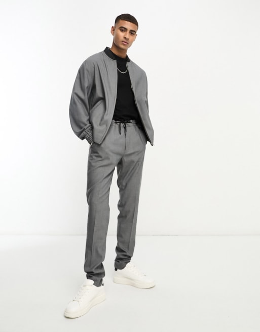 ASOS DESIGN smart set in pindot texture in black | ASOS