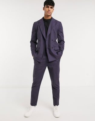 ASOS DESIGN smart two-piece in navy check | ASOS