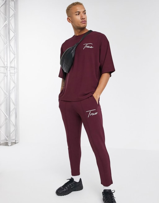 ASOS DESIGN two-piece with chest text print | ASOS