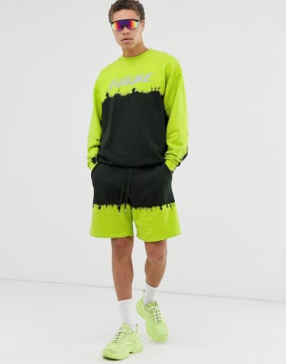 ASOS DESIGN two-piece with neon wash and future print | ASOS