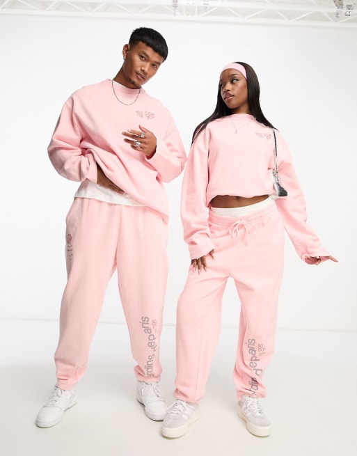 ASOS Design unisex oversized set in cotton blend in pink wash | ASOS
