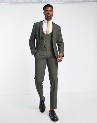 ASOS DESIGN Wedding - Costume skinny texturé - Vert forêt | ASOS