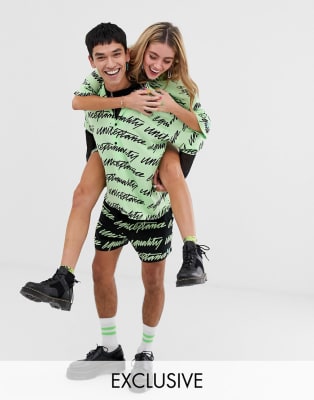 ASOS DESIGN x glaad& - Unisex overhemd en short met unity-print, combi ...