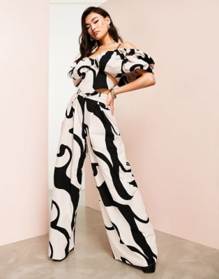 ASOS LUXE set in swirl print | ASOS