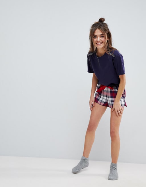 ASOS - Mix & Match - T-shirt et short de pyjama brodés | ASOS