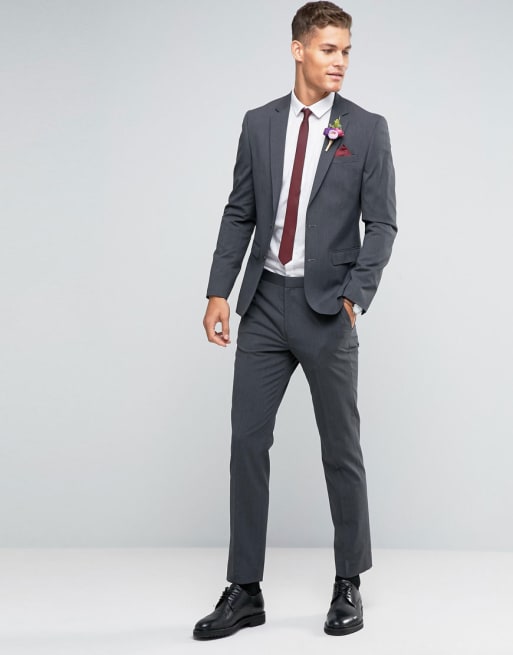 ASOS Slim Suit with Stretch in Charcoal | ASOS