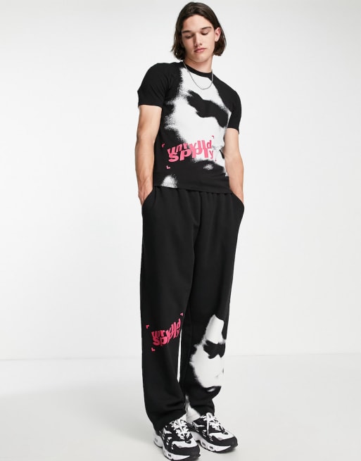 Asos Unrvlld Spply Co Ord With Face Print In Black And White Asos